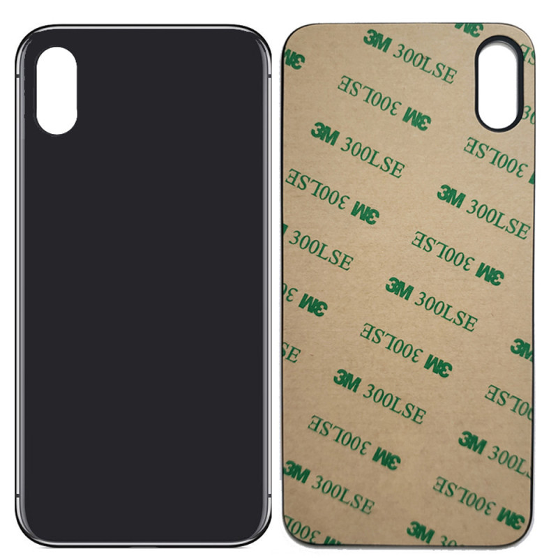 IPhone X Compatible Back Glass Replacement (Big Camera Hole) (Space Gray)