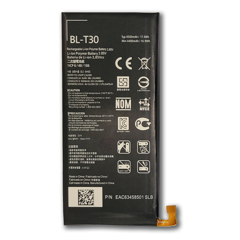 Compatible Battery Replacement for LG X Power 3 4500mAh BL-T30